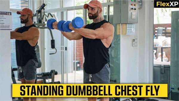 Standing Chest Fly With Dumbbells