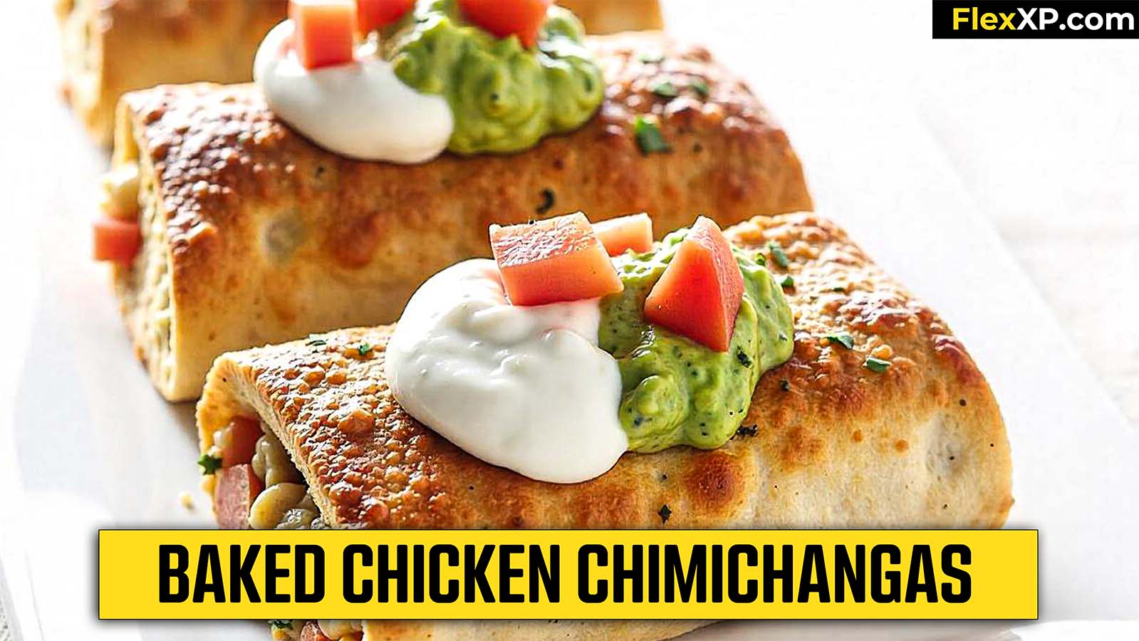 Baked Chicken Chimichangas Recipe - FlexXP